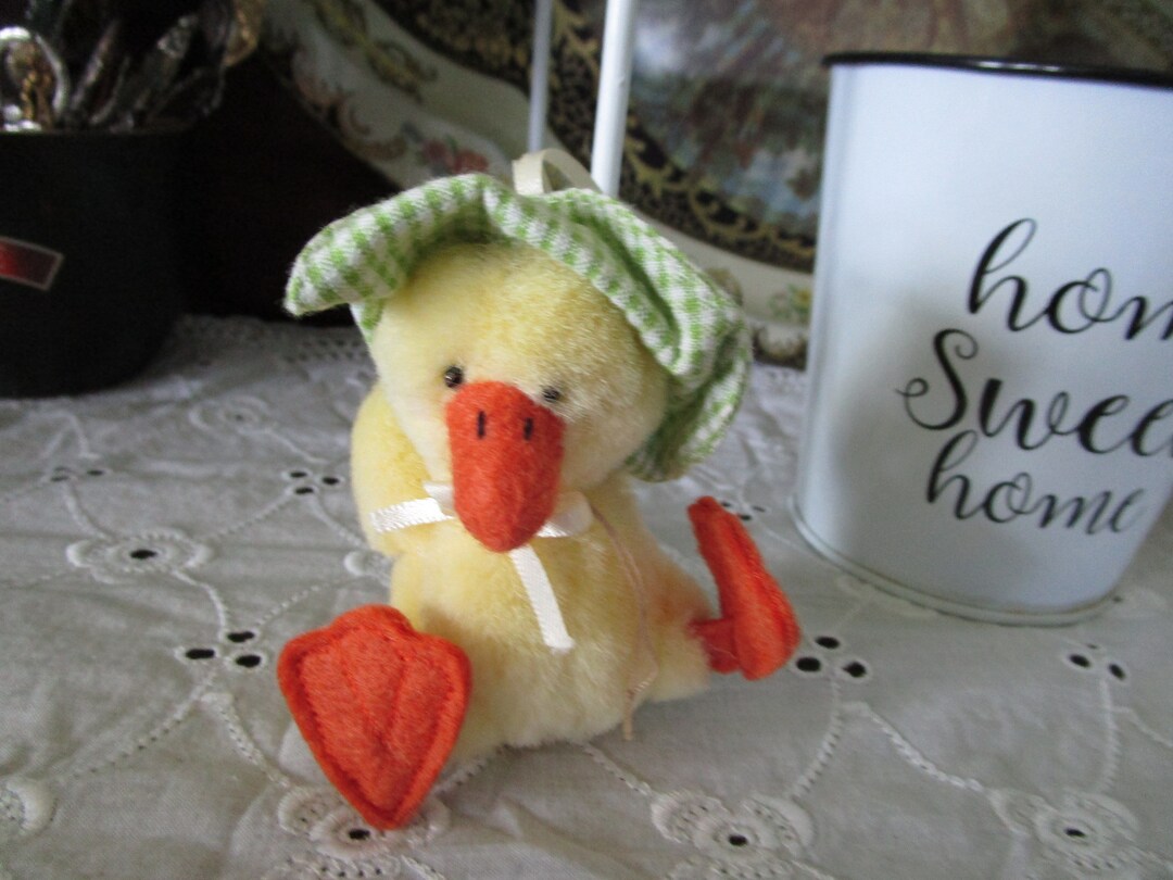 Vintage Baby Chick Plush Ornament - Etsy
