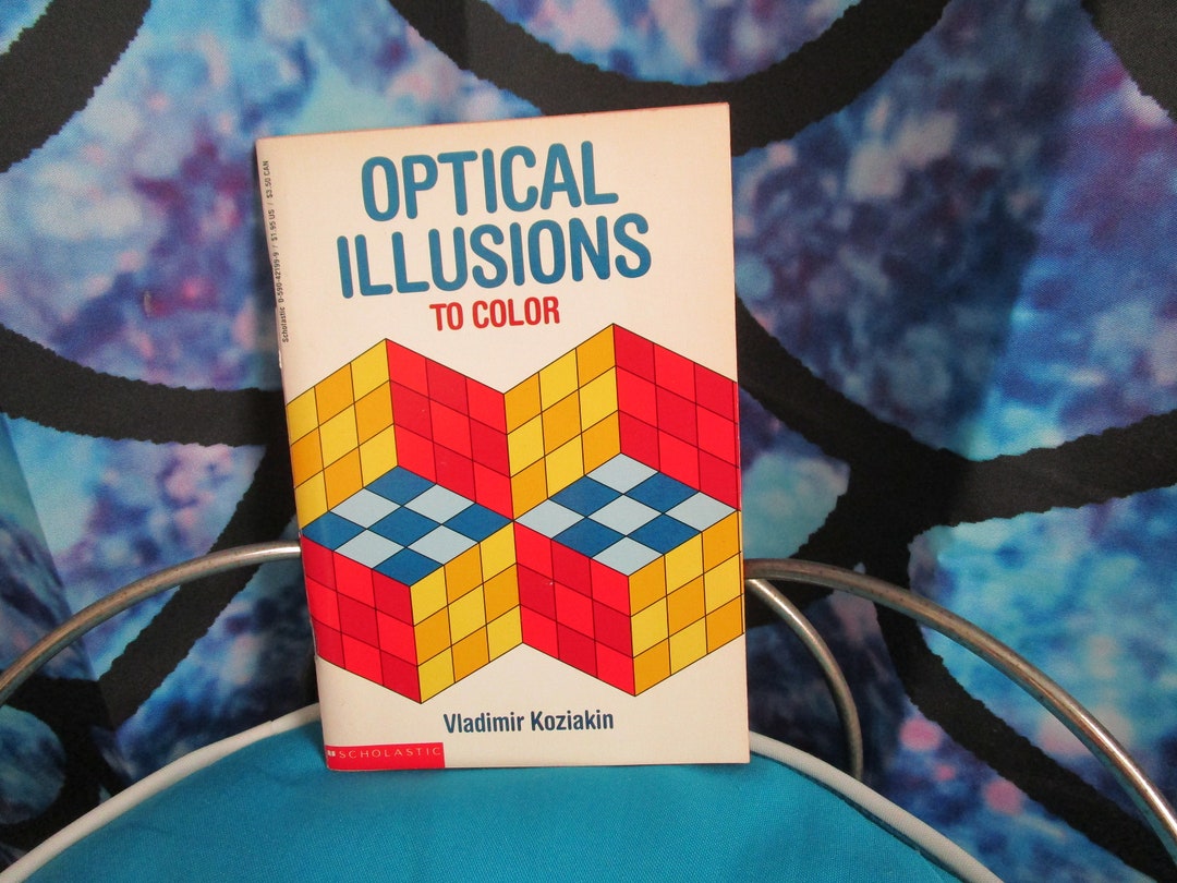 1989 Optical Illusions to Color First Printing Scholastic SC Book by ...