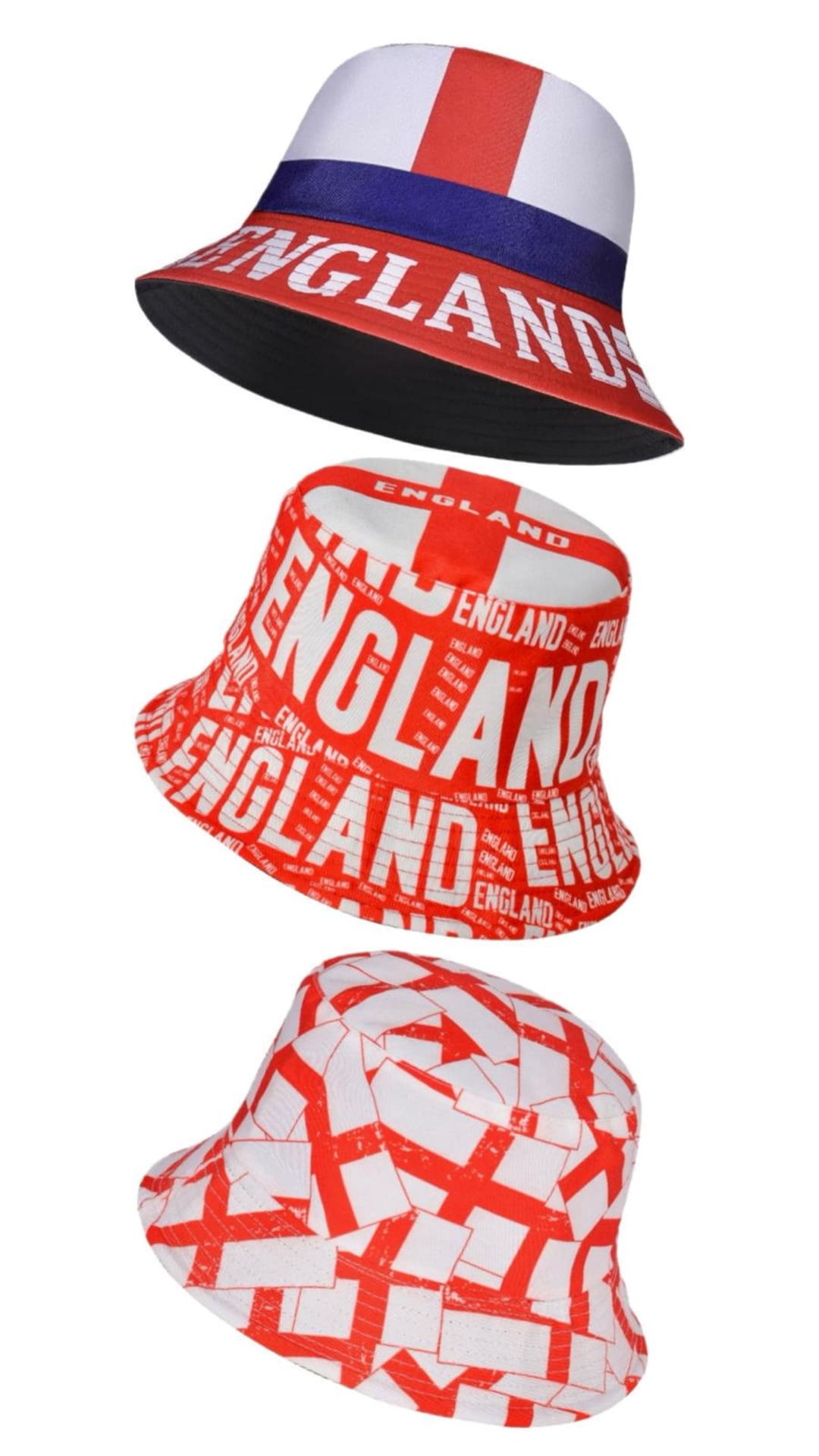 England Flag Reversible Bucket Hat With 3 Designs. Any Occasion ...