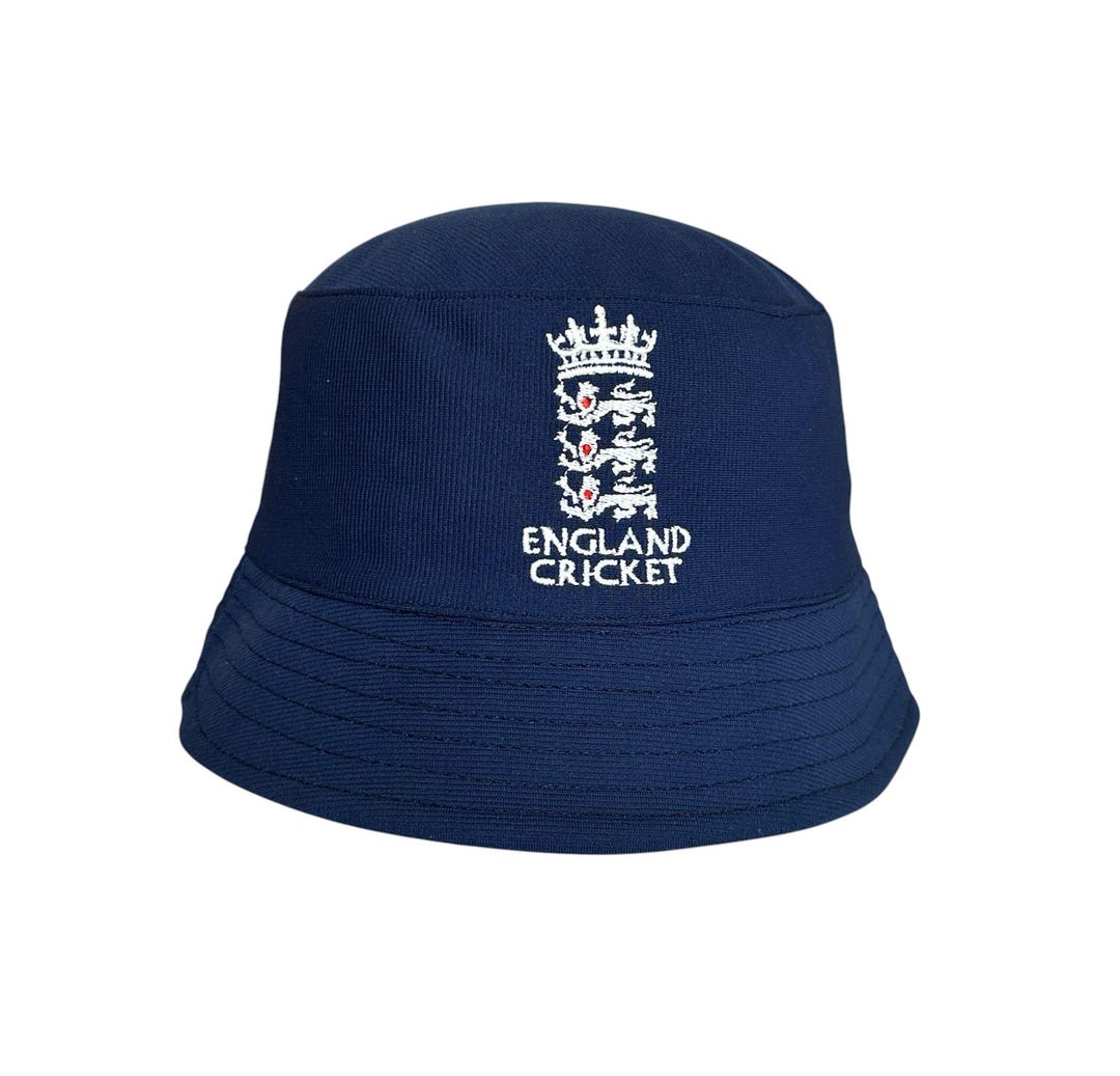 Navy Blue England Cricket Bucket Hat With 3 Lions for T20 ODI Matches ...