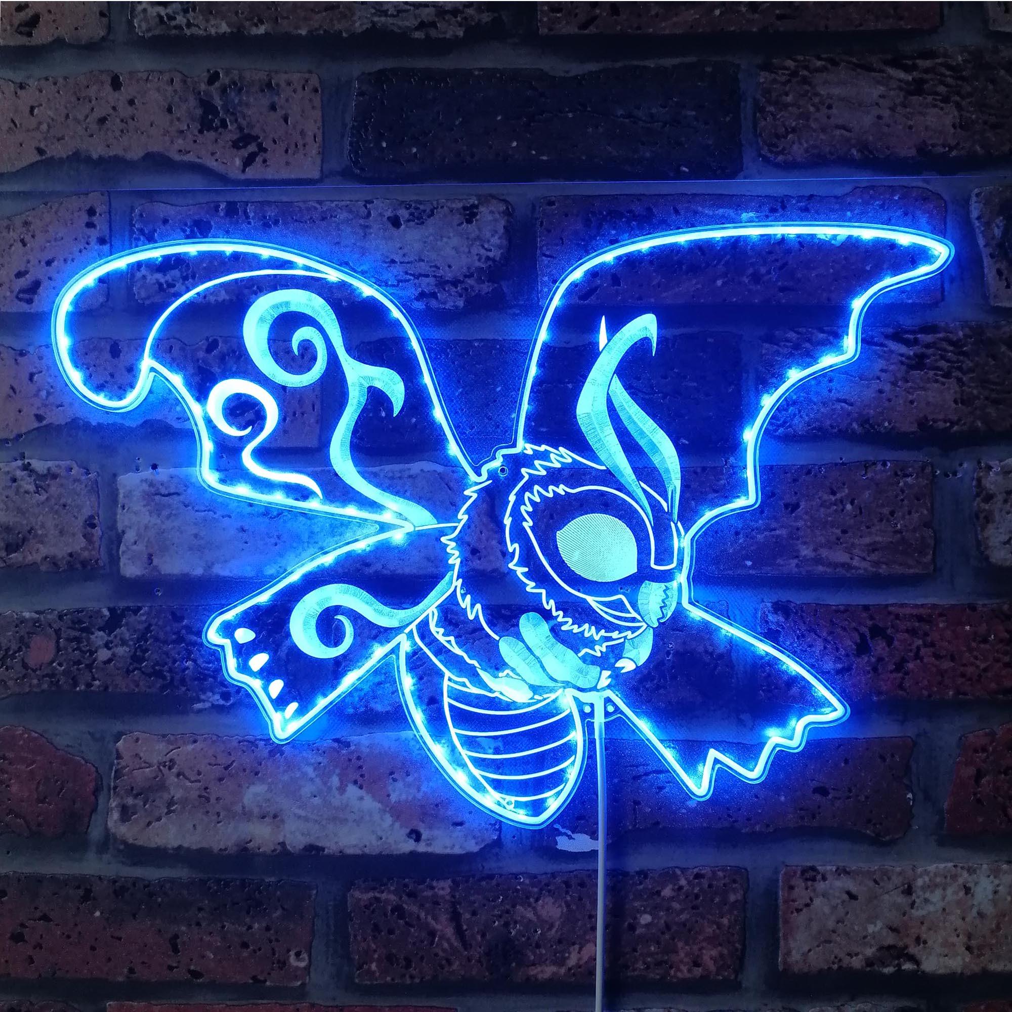 Mothra King of the Monster Game Room Light up Wall Sign, Kaiju Japanese ...
