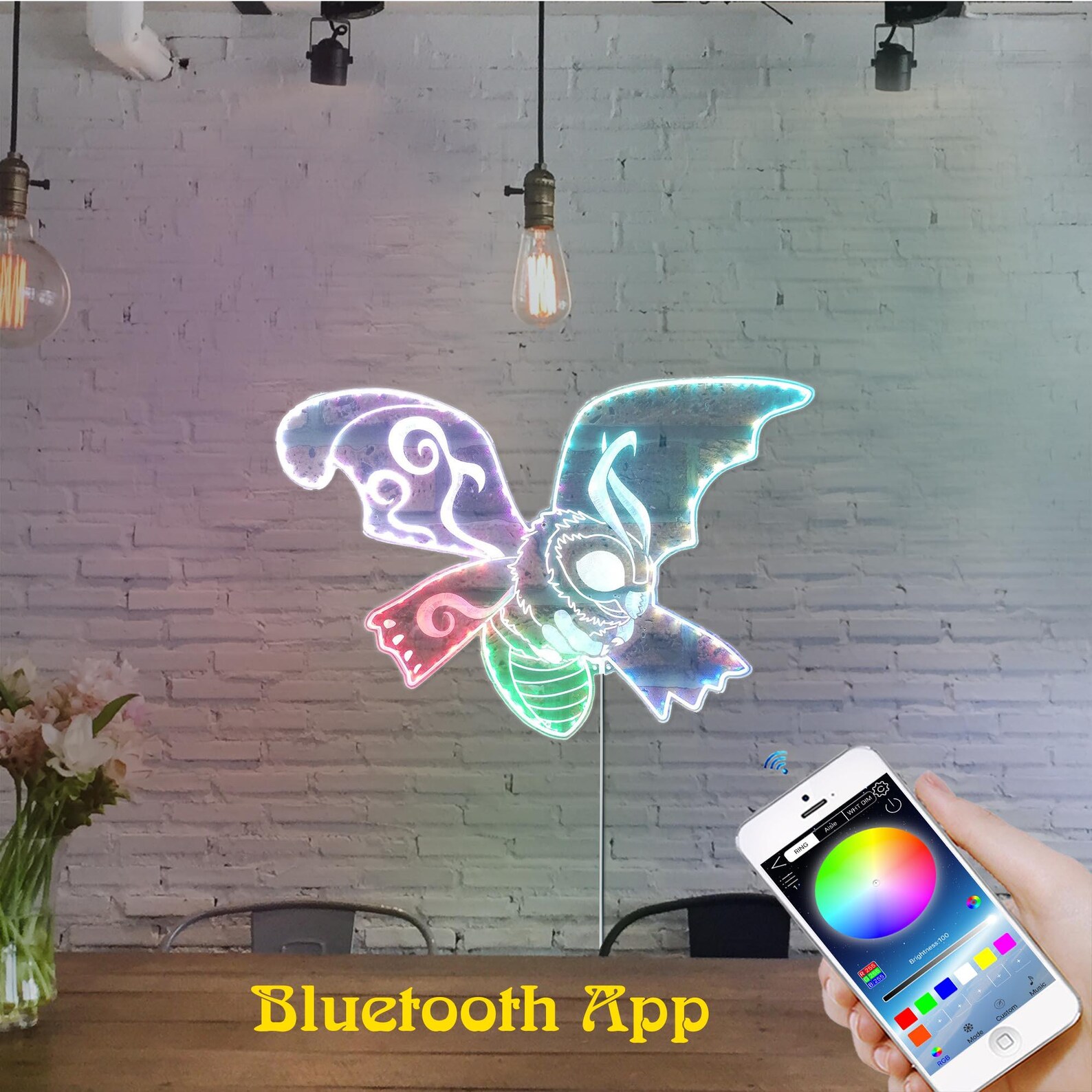 Mothra King of the Monster Game Room Light up Wall Sign, Kaiju Japanese ...