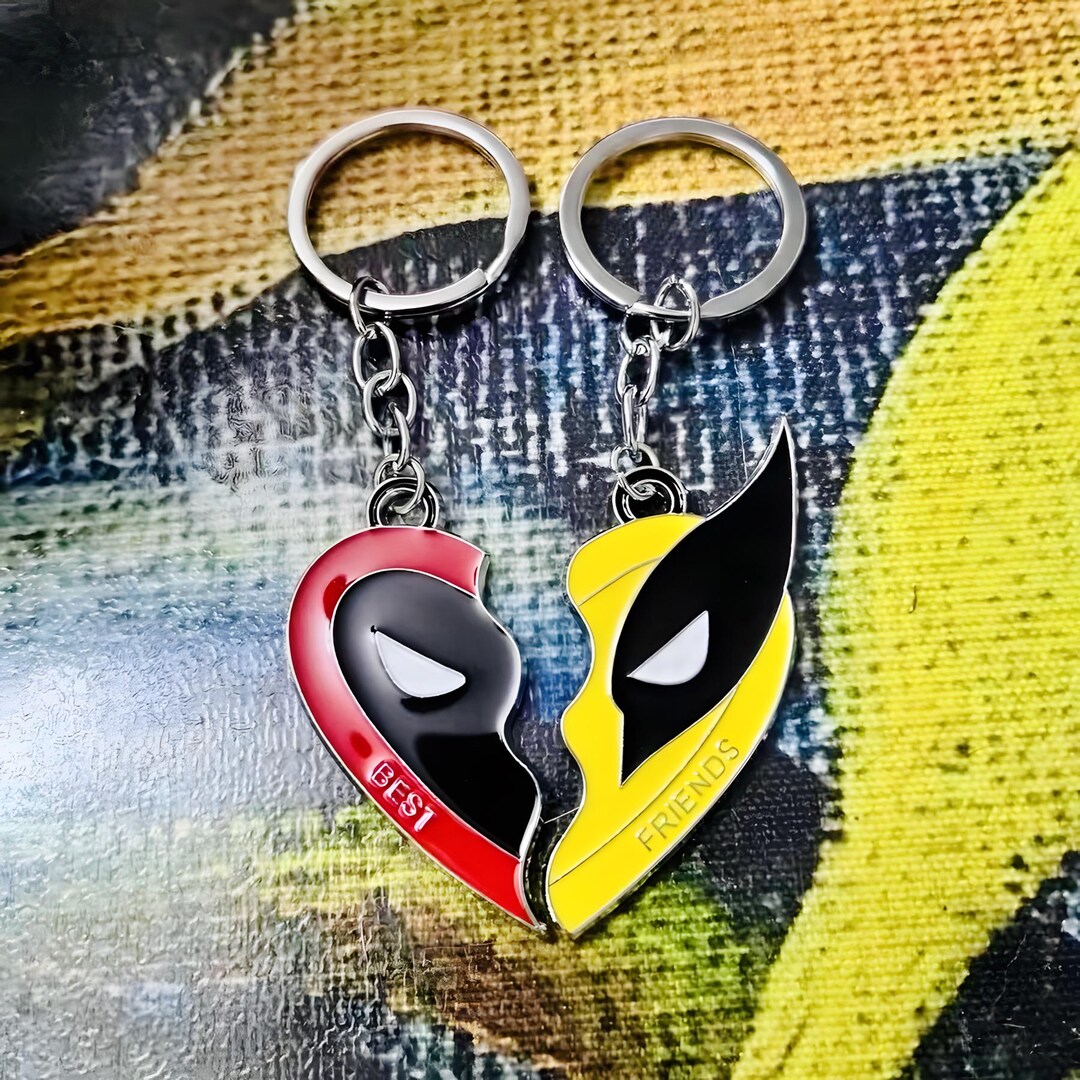 Deadpool Wolverine Best Friend Metal Keychain, Fandom Keychain, Cosplay ...