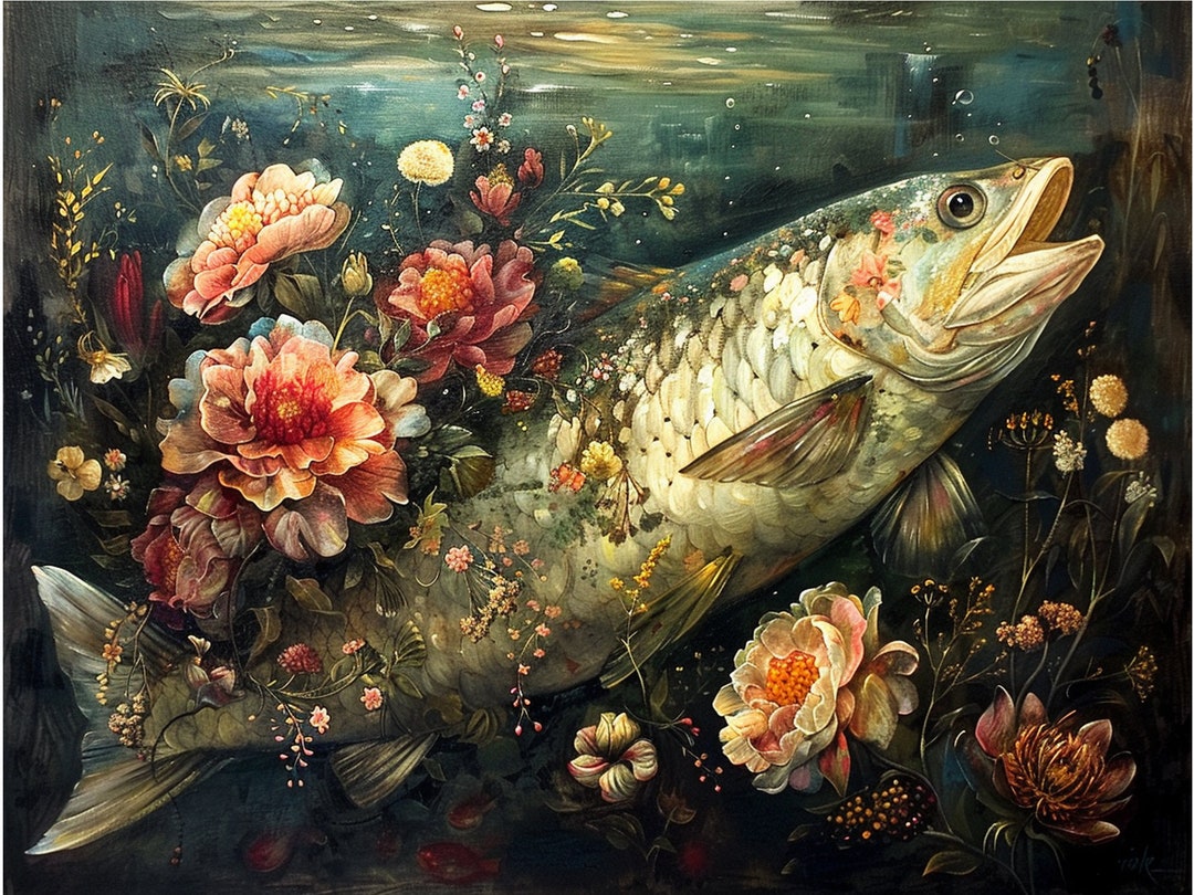 Hand Drawn Fish Png, Fish Portrait Png, Sea Animals Png - Etsy