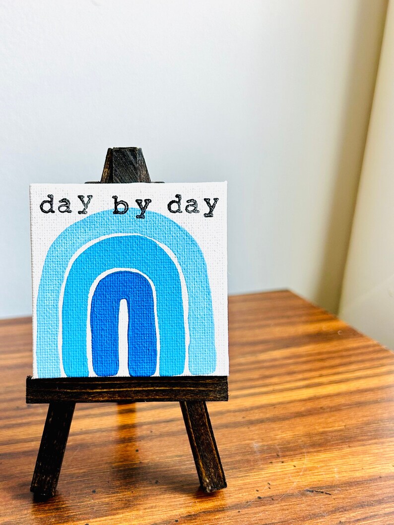 Mini Easel Desk Decor Motivational Desk Decor, Stained Wood Easel, Mini ...