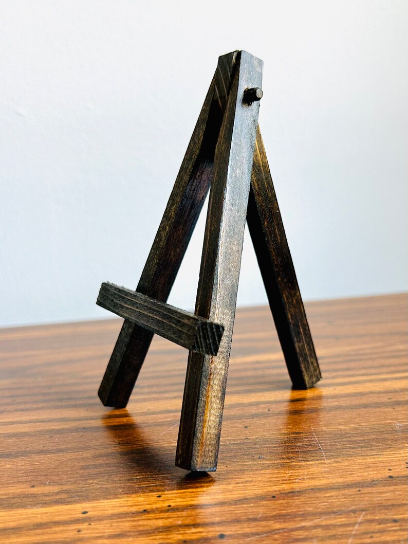 Mini Easel Desk Decor Motivational Desk Decor, Stained Wood Easel, Mini ...