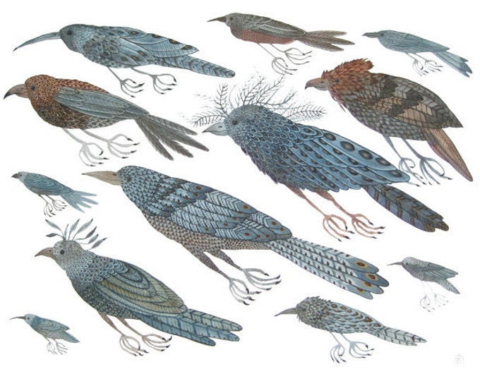 Migration No. 2 Bird Art Large Original Watercolor Painting - Etsy