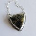 Triangle Pyrite Necklace Pyrite in Chalcedony Jewelry Fool's Gold ...