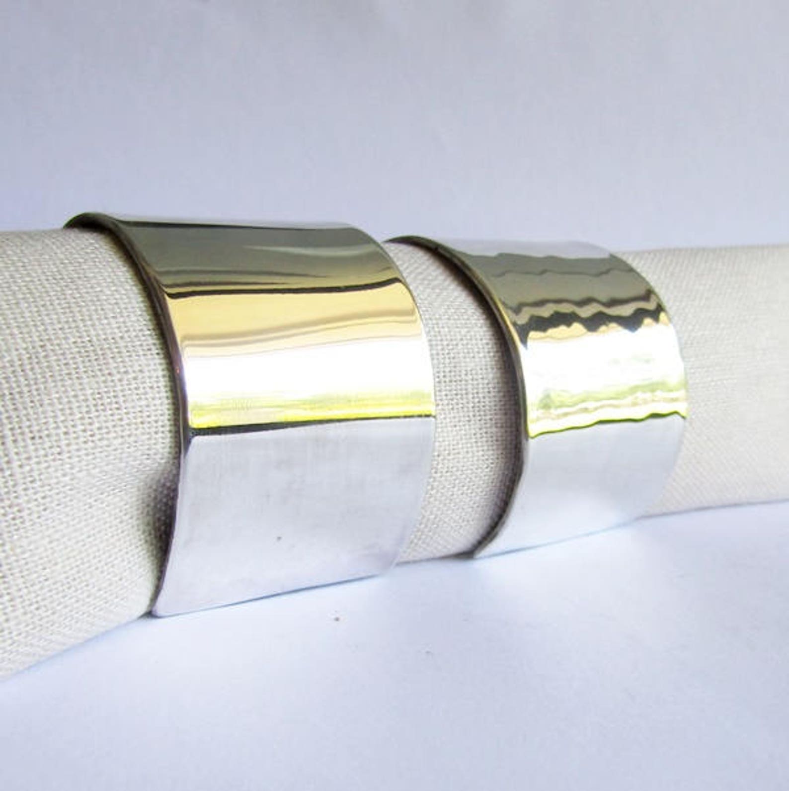 Hammered Sterling Silver Napkin Ring Hand Forged Napkin Ring - Etsy