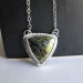 Triangle Pyrite Necklace Pyrite in Chalcedony Jewelry Fool's Gold ...