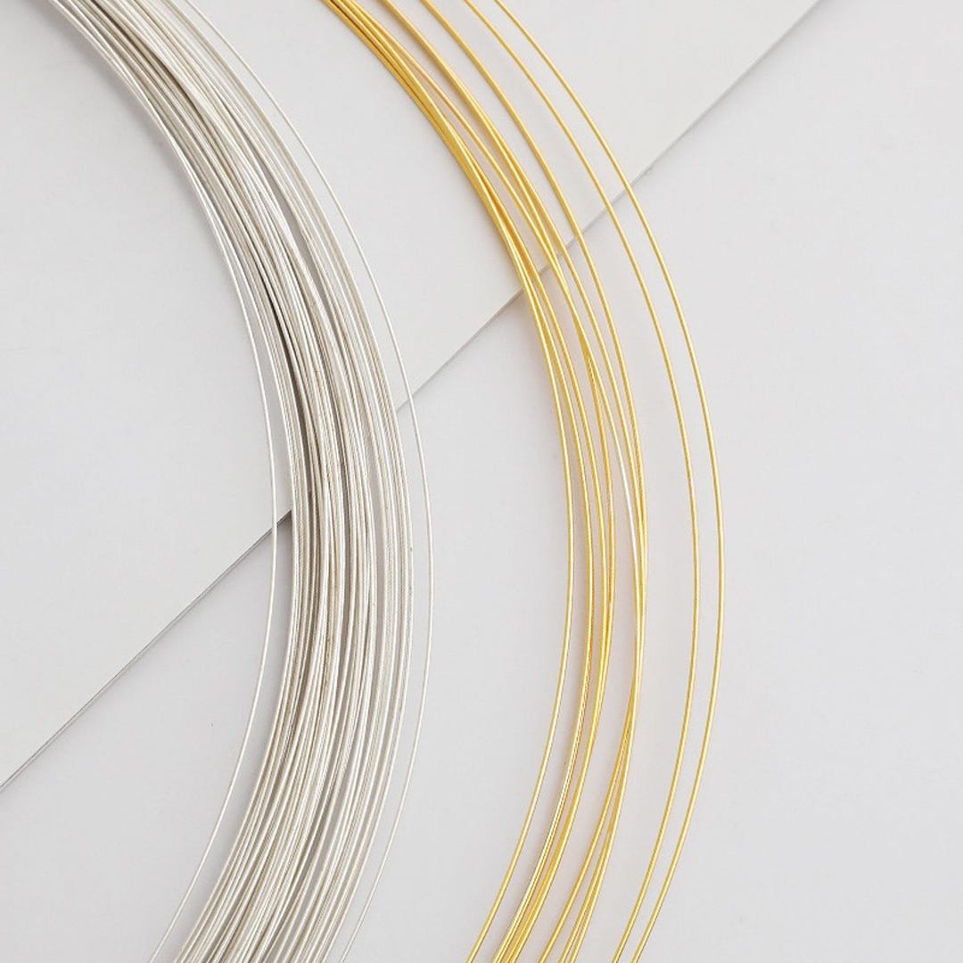 S925 Sterling Silver Round Wires Assorted Sizes, Soft Half Hard Wire ...