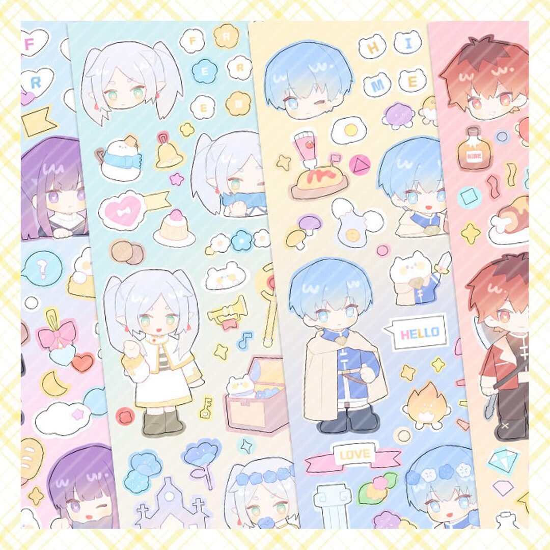 Frieren Chibi Sticker ，journal Decor，luggage Sticker, Phone Case Decor ...