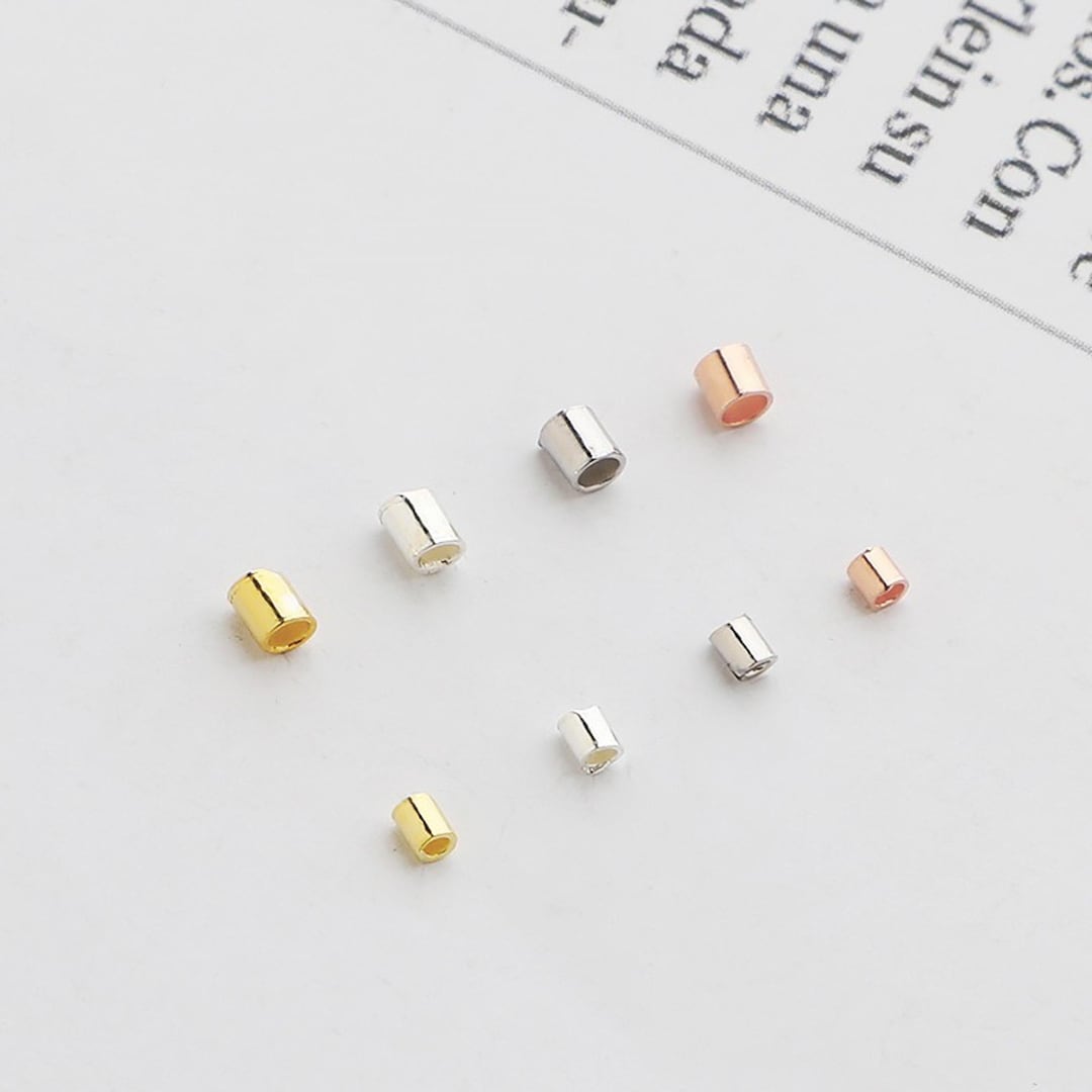 S925 Sterling Silver Positioning Small Round Tube Lock Silver Plated ...