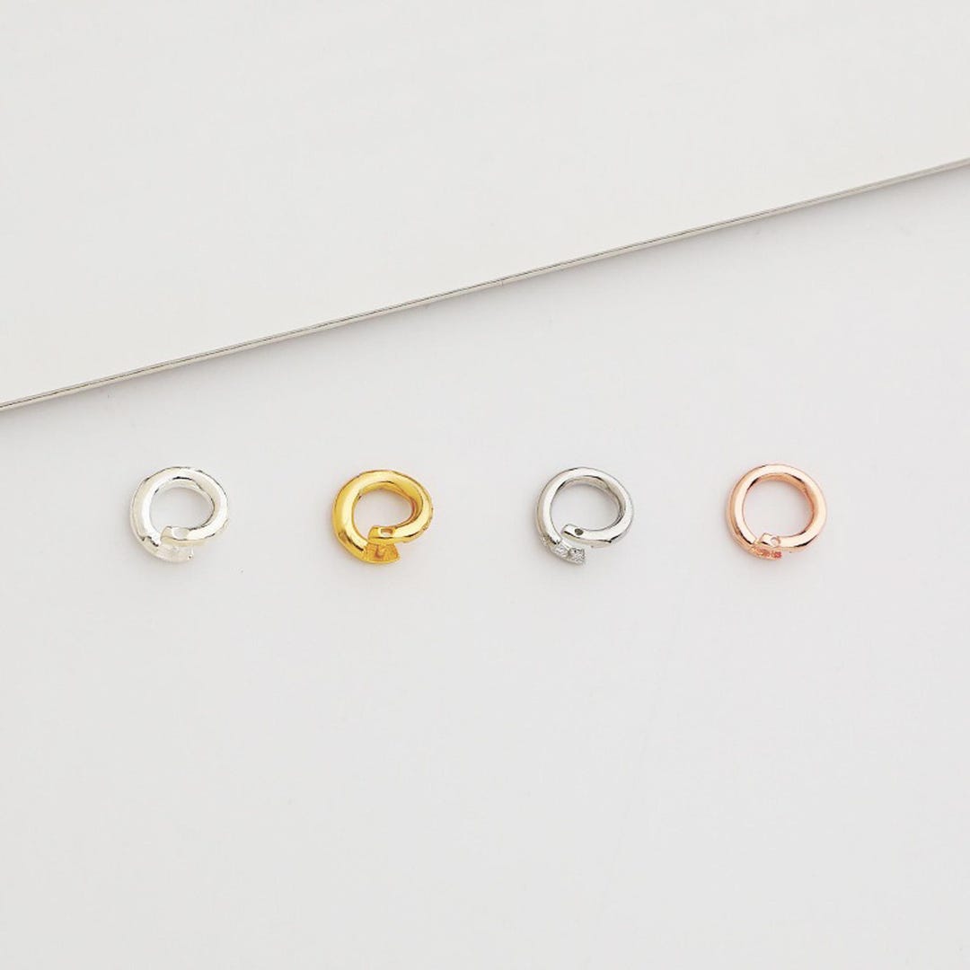 Sterling Silver Lock Jump Ring, 925 Silver Open Jump Ring for Jewelry ...