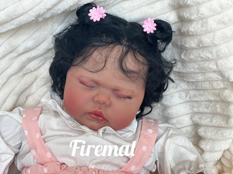 Dark Skin Pickle Reborn Toddler, Sleeping Weighted Body Girl Doll ...