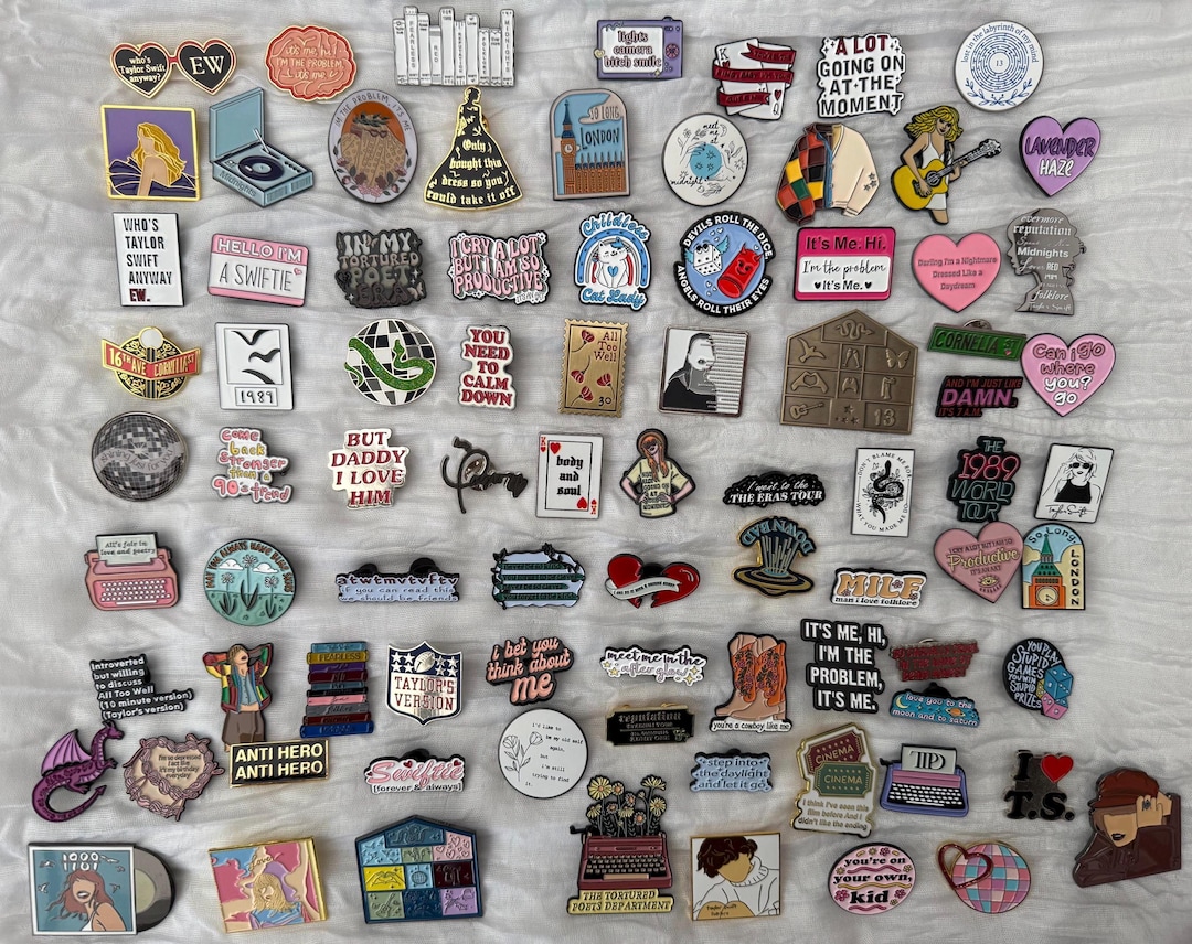 Taylor Swift Themed Enamel Metal Pins - Etsy