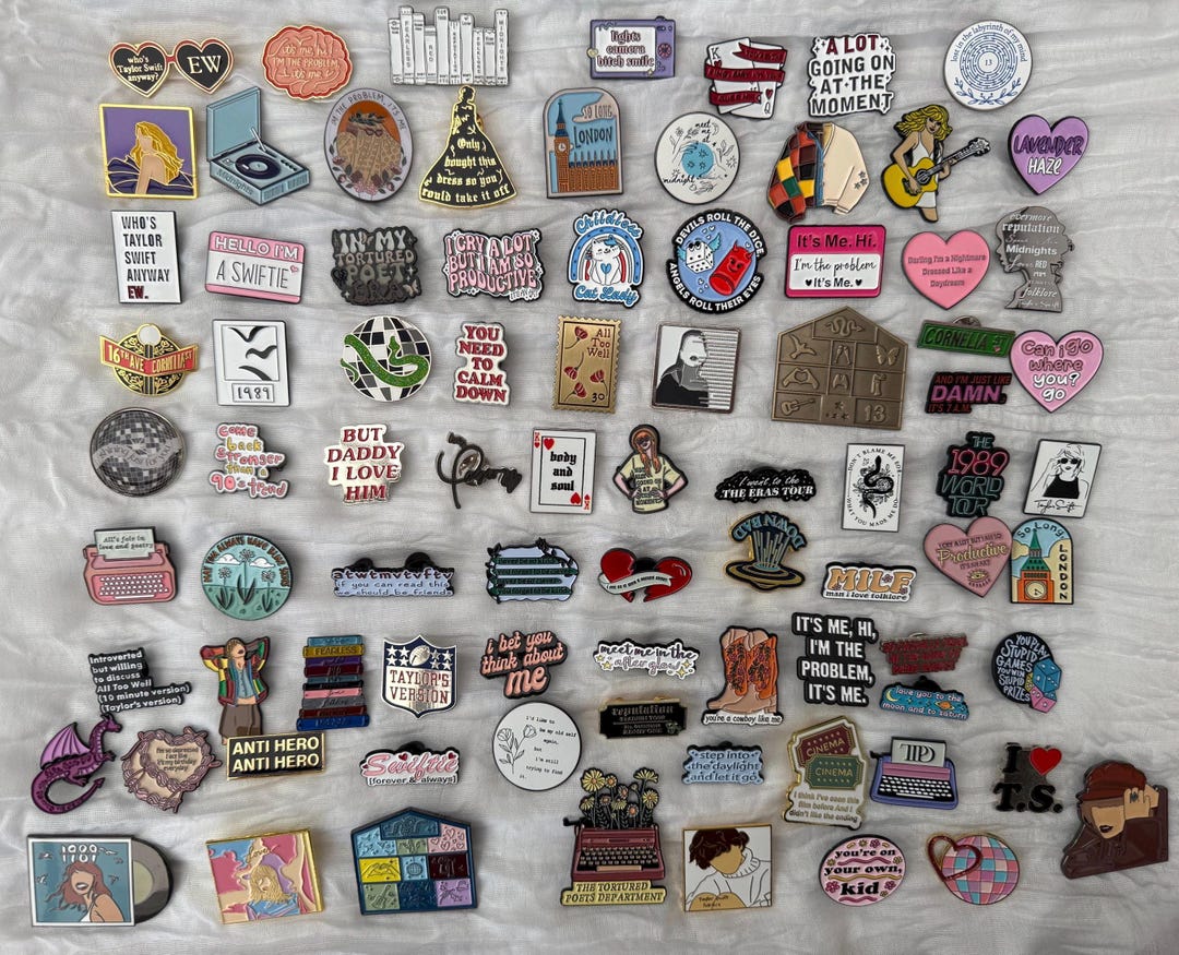 Taylor Swift Themed Enamel Metal Pins - Etsy