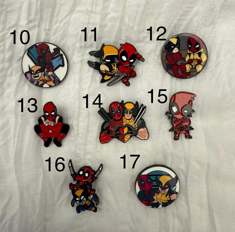 Deadpool Enamel Metal Pin Badges - Etsy