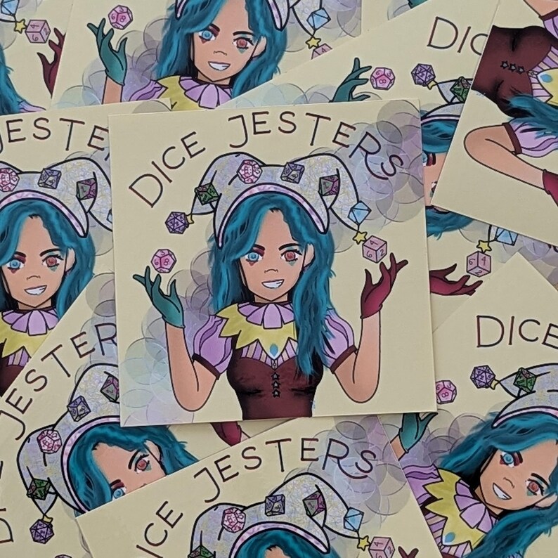 Dice Jesters Sticker Jester Sticker - Etsy