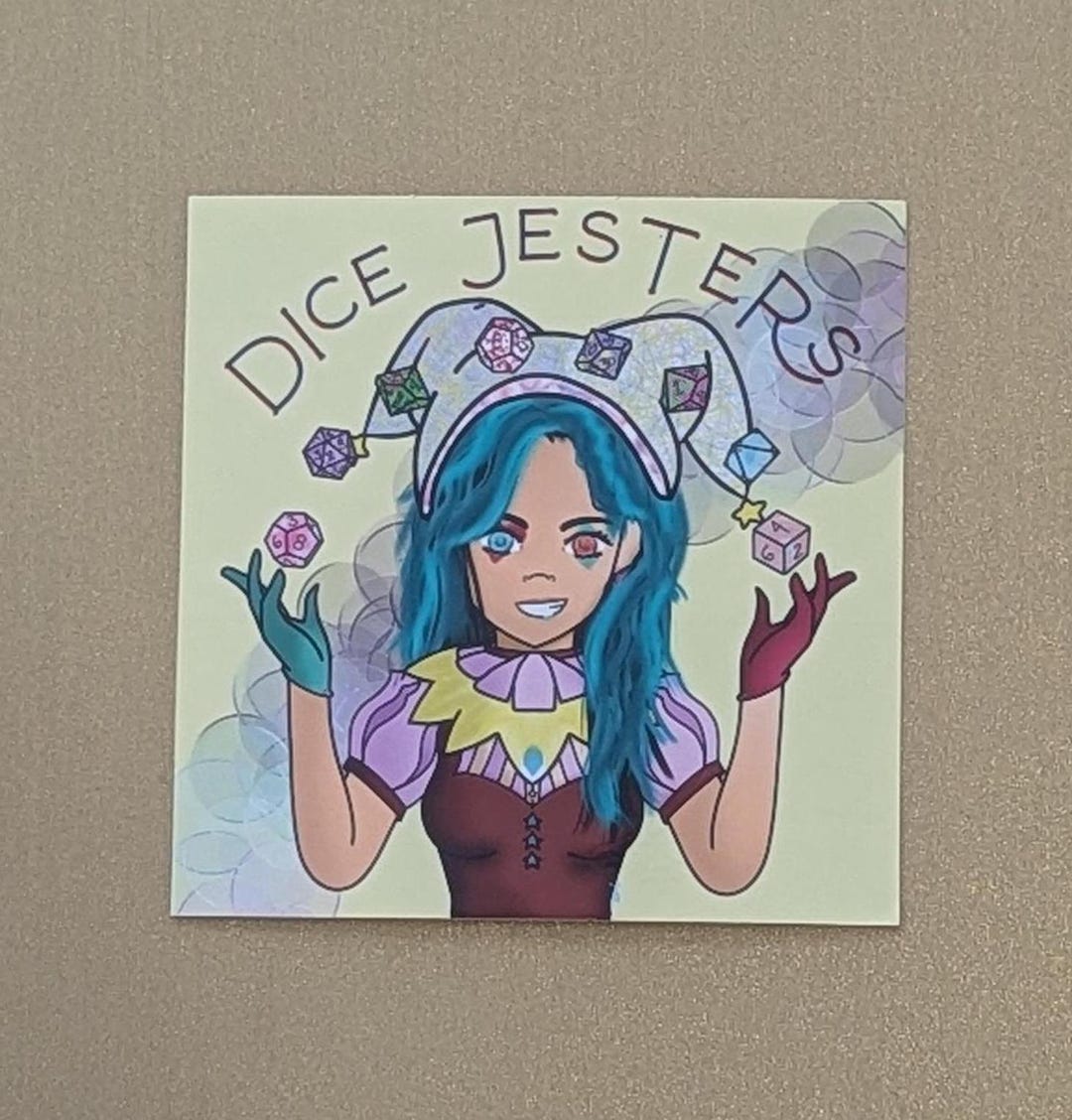 Dice Jesters Sticker Jester Sticker - Etsy