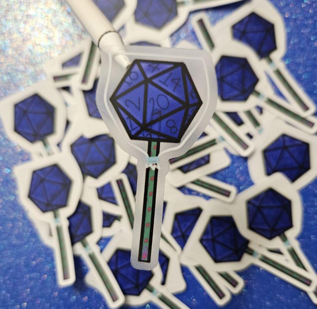 Candy Dice Sticker D20 Sticker Candy Sticker Lollipop Sticker Dice ...