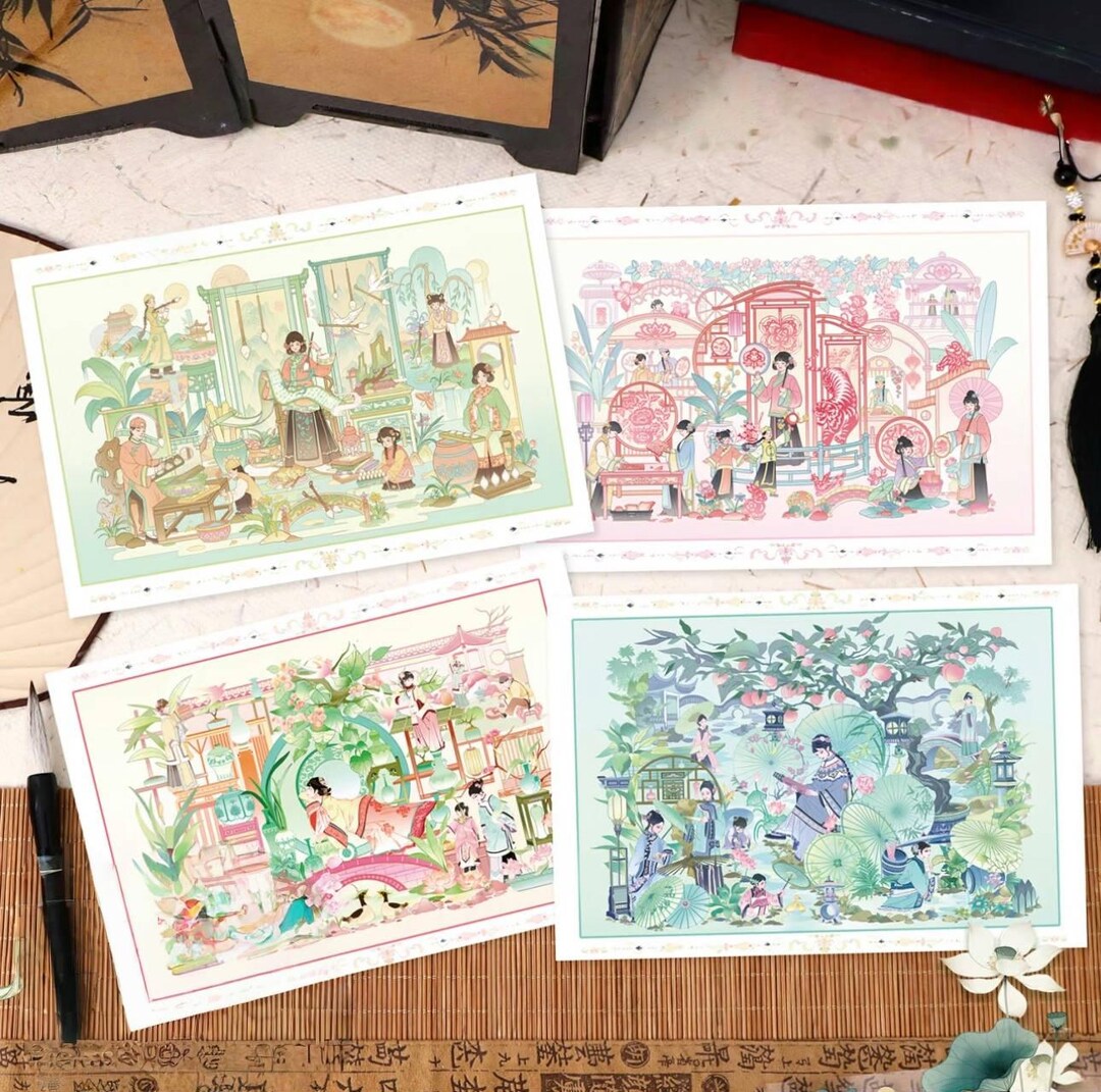 Traditional Design Big Size Creative Isometric Sticker Scene Pack Deco ...