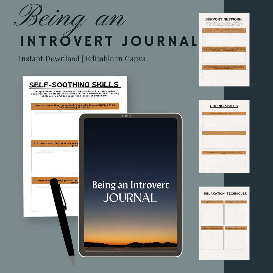 Printable Journal for Introverts Self-confidence Bundle Therapy ...