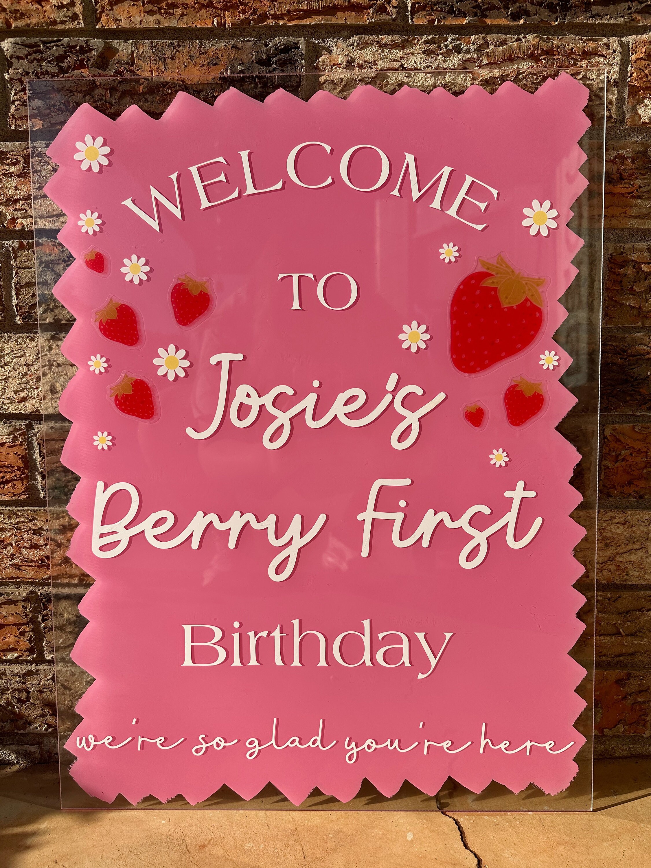 Berry First Birthday Signage, Birthday Sign, First Birthday Sign, Berry ...