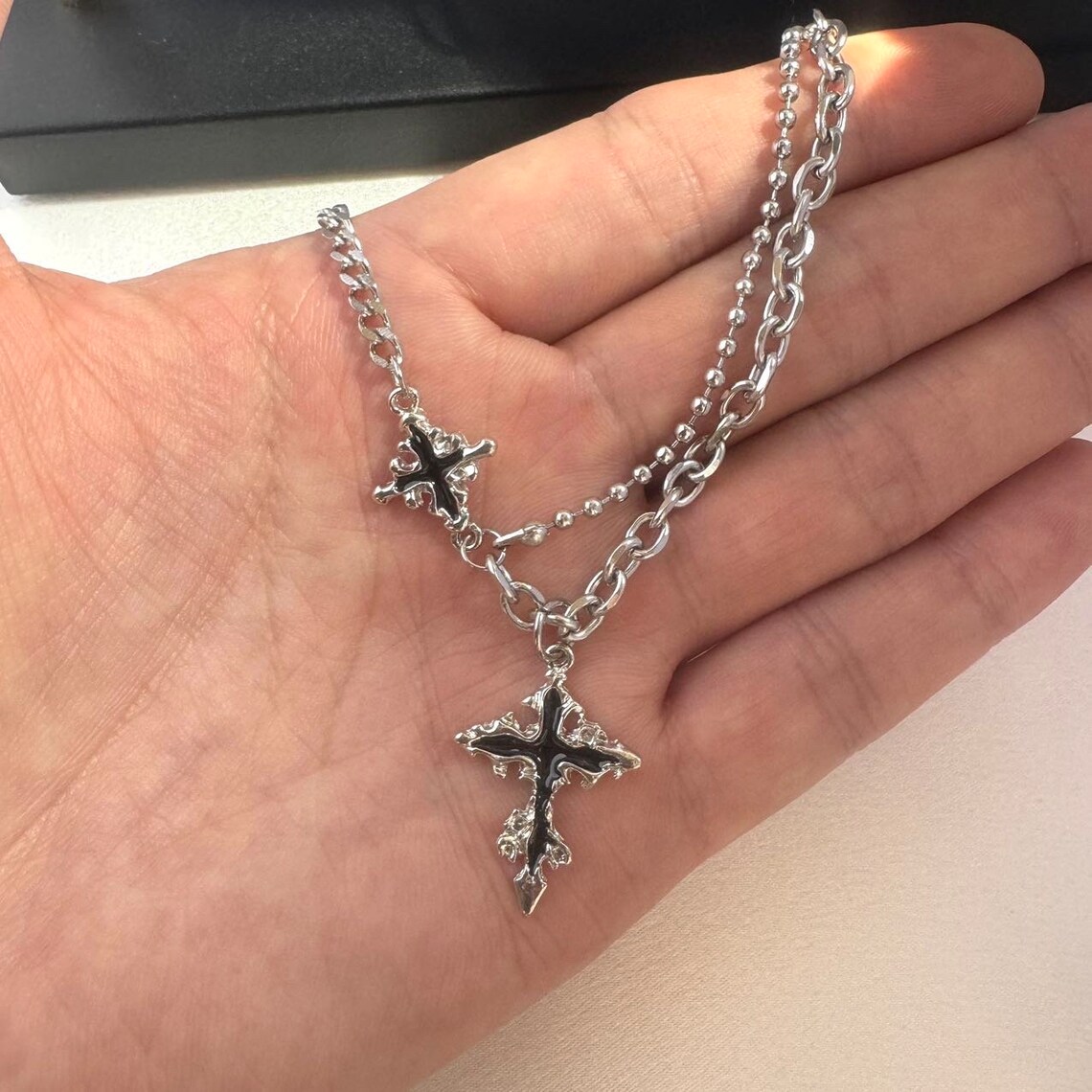 Cross Pendant Necklace for Men Women Streetwear Punk Hip Hop Unisex ...