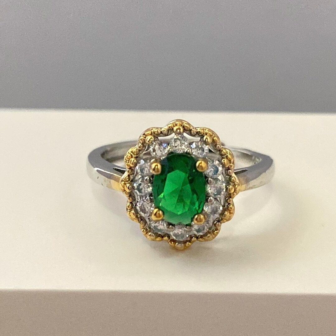 Adjustable Birthstone Faux Emerald Ring for Women - Etsy