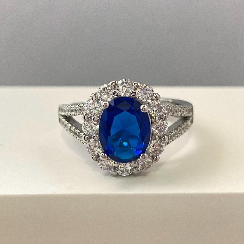 Adjustable Birthstone Faux Sapphire Ring for Women - Etsy