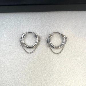 Metal Chain Hoop Earrings for Men Women Streetwear Punk Hip Hop Unisex ...