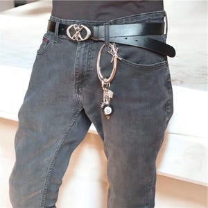 8 Ball Keychain Key Ring Car Key Pants Chain for Men Women,bag Charm ...