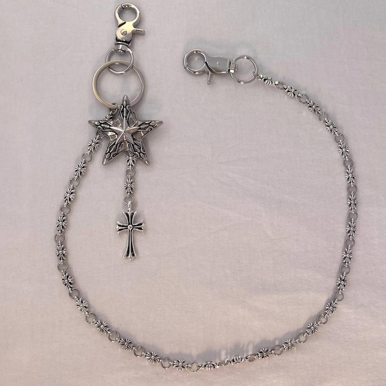 Pentagram Star Cross Pants Chain for Men Women,jeans Chain,keys Chain ...