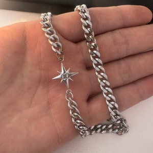 Star Link Chain Necklace for Men Women Streetwear Punk Hip Hop Unisex ...