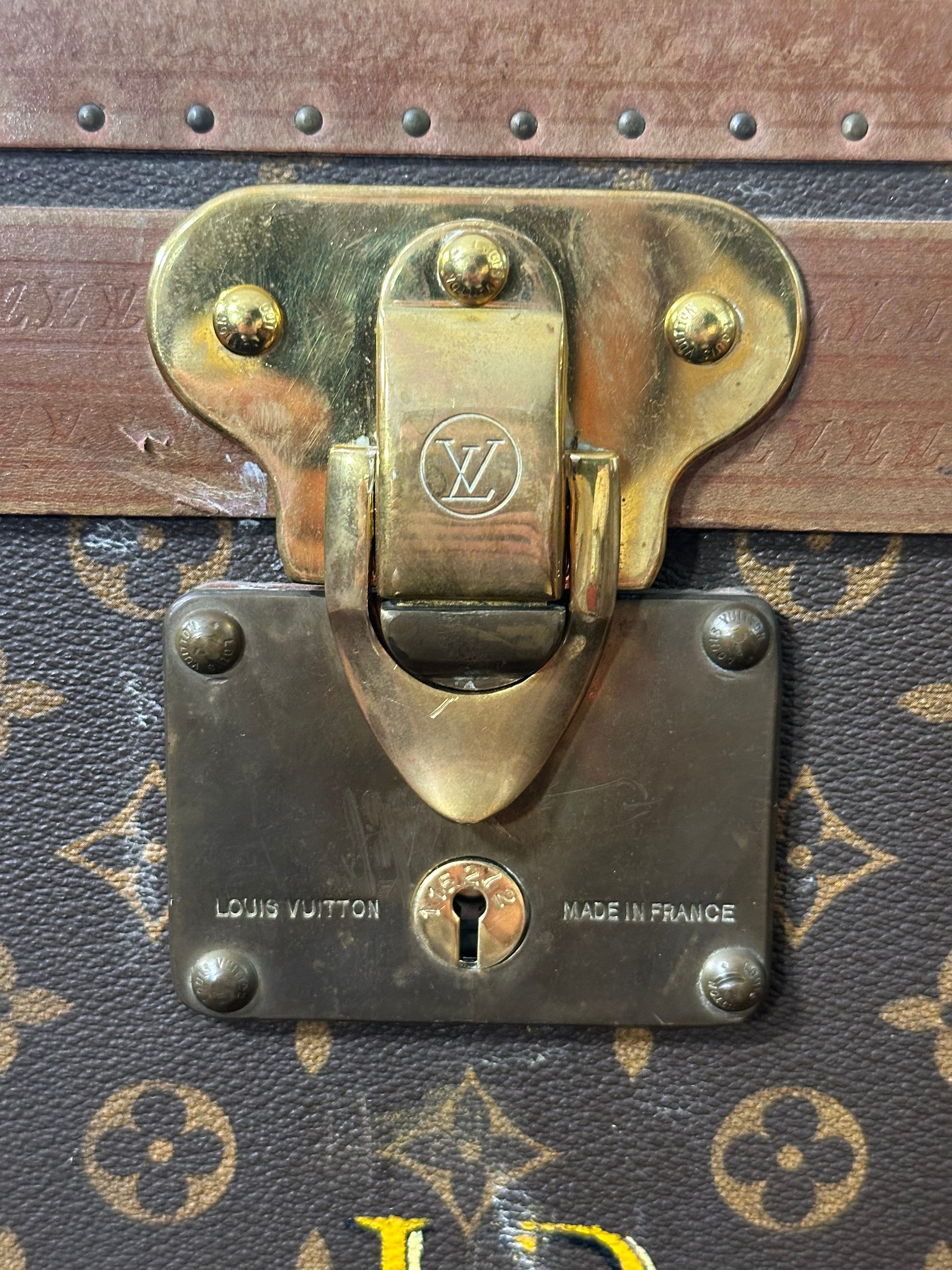 LOUIS VUITTON Antique Monogram Steam Trunk With Wood Slat - Etsy