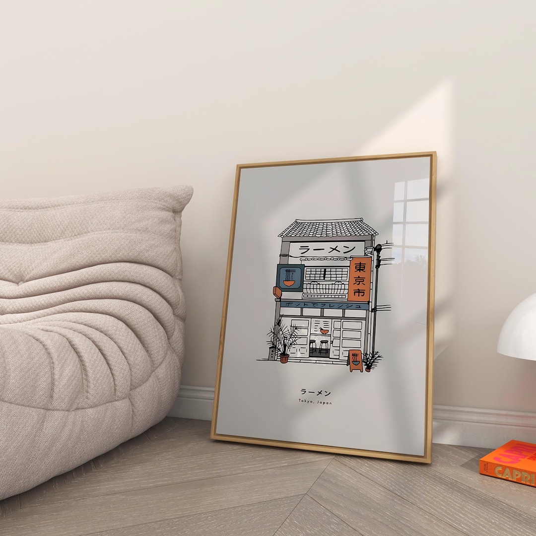 Ramen Bar Wall Art – Japanese City Illustration Tokyo Poster ...
