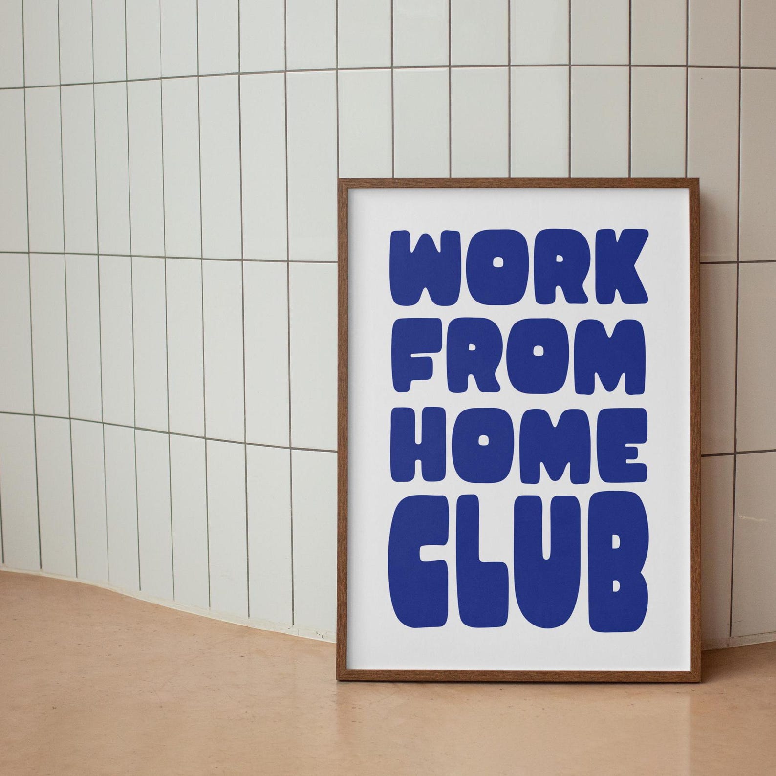 Work From Home Club Poster – Motivational Digital Download Wall Art for ...