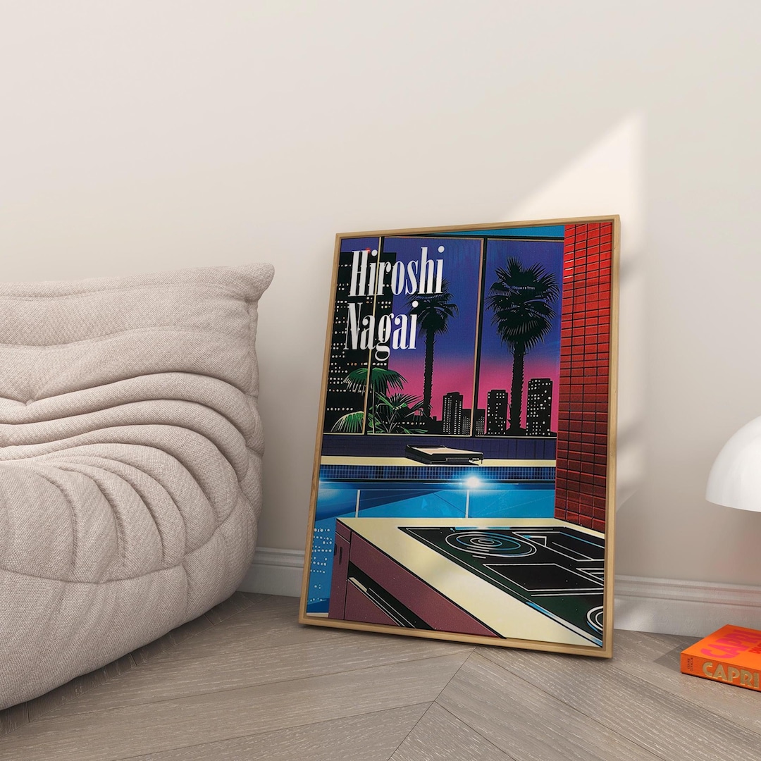 Hiroshi Nagai City Pop Poster – Japanese Vaporwave Artwork, Digital ...
