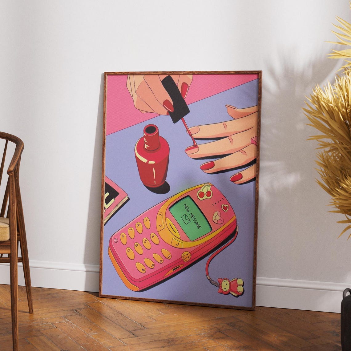 Retro Girly Pop Art Poster - Digital Download | Pink Aesthetic Wall Art ...