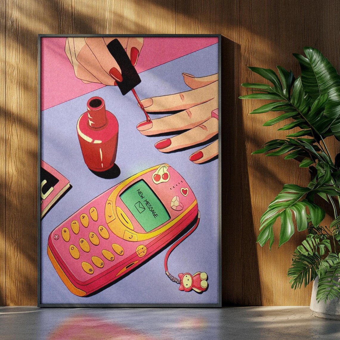 Retro Girly Pop Art Poster - Digital Download | Pink Aesthetic Wall Art ...