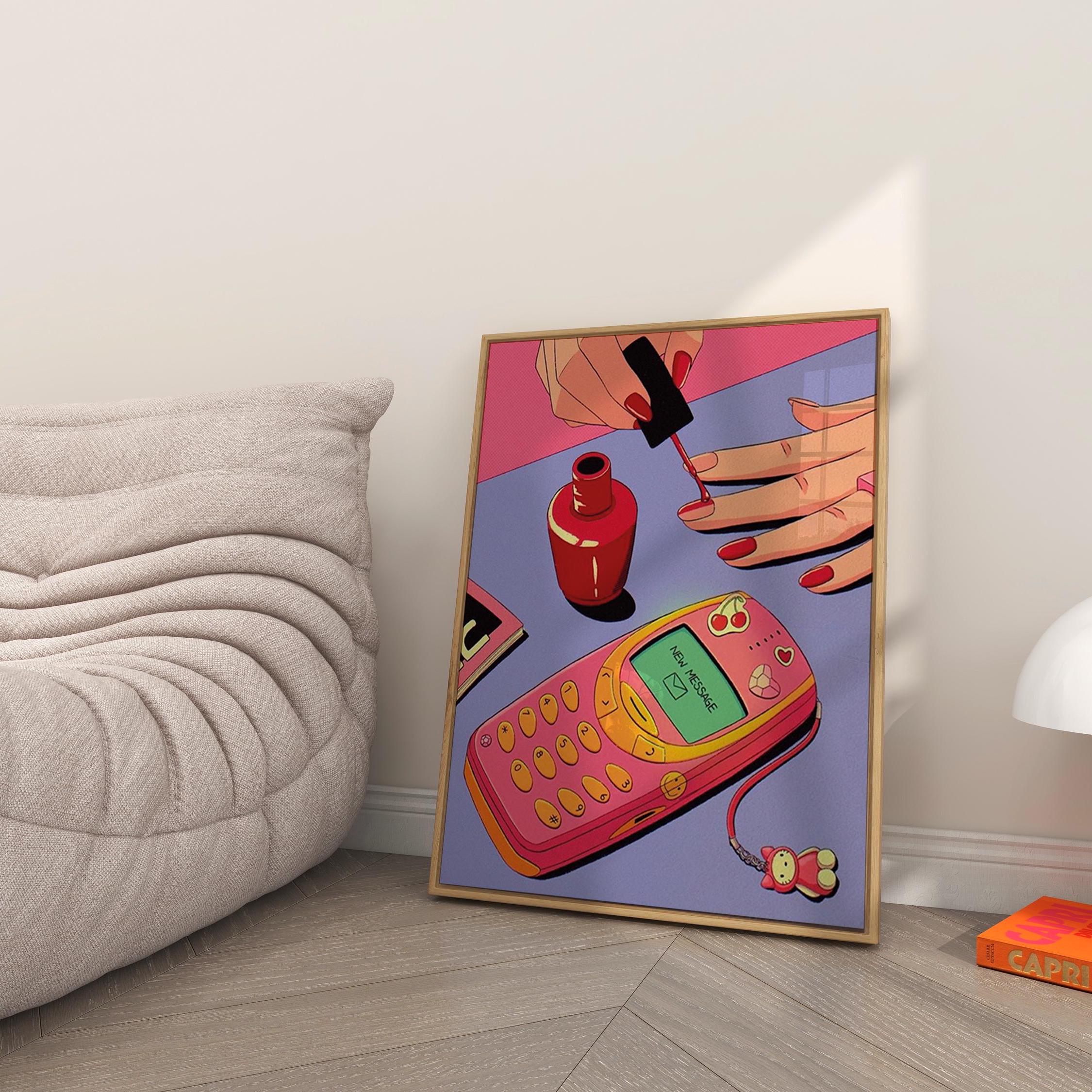 Retro Girly Pop Art Poster - Digital Download | Pink Aesthetic Wall Art ...