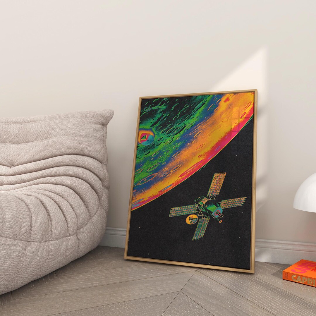 Retro Sci-fi Gradient Space Art - Digital Download | Colorful Universe ...