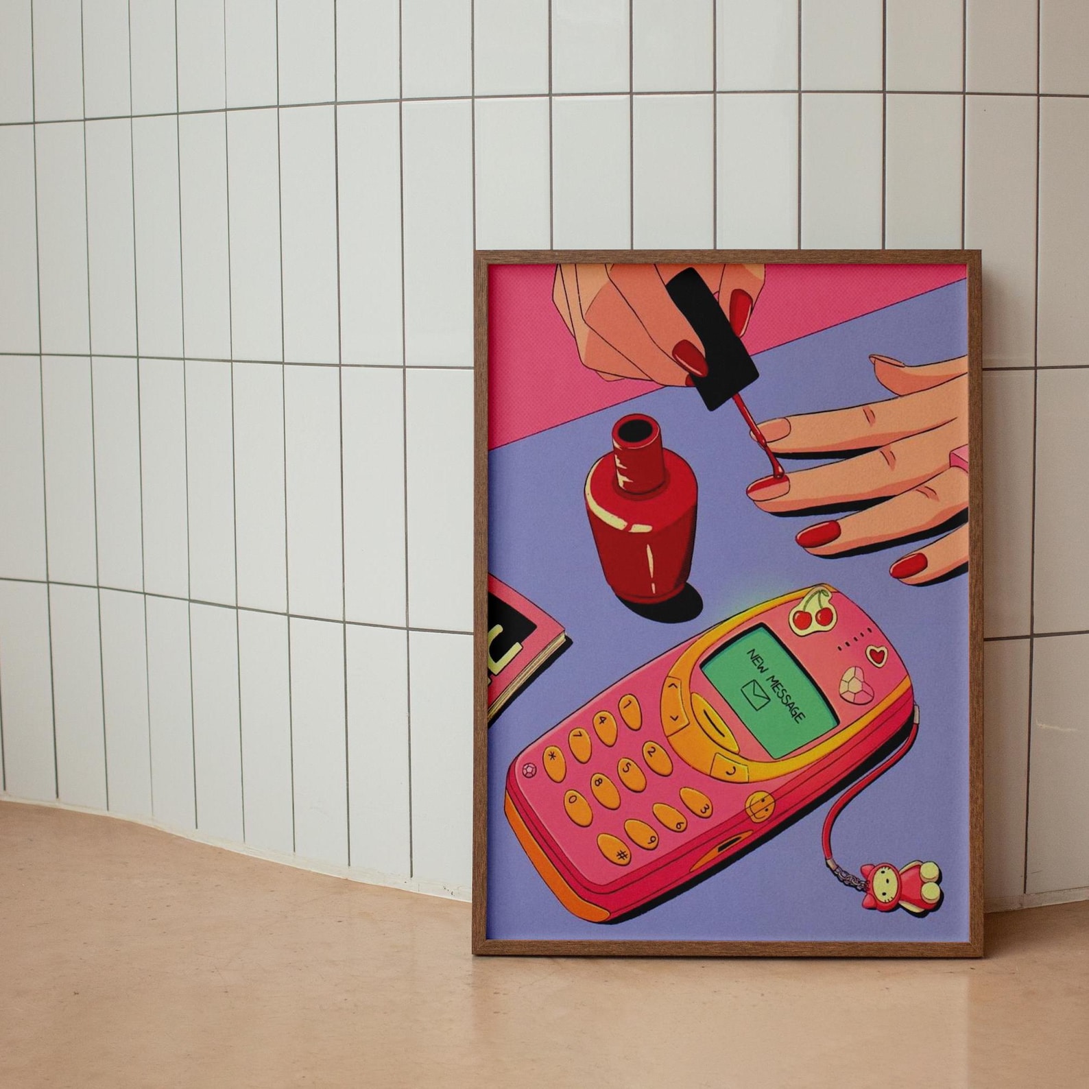 Retro Girly Pop Art Poster - Digital Download | Pink Aesthetic Wall Art ...