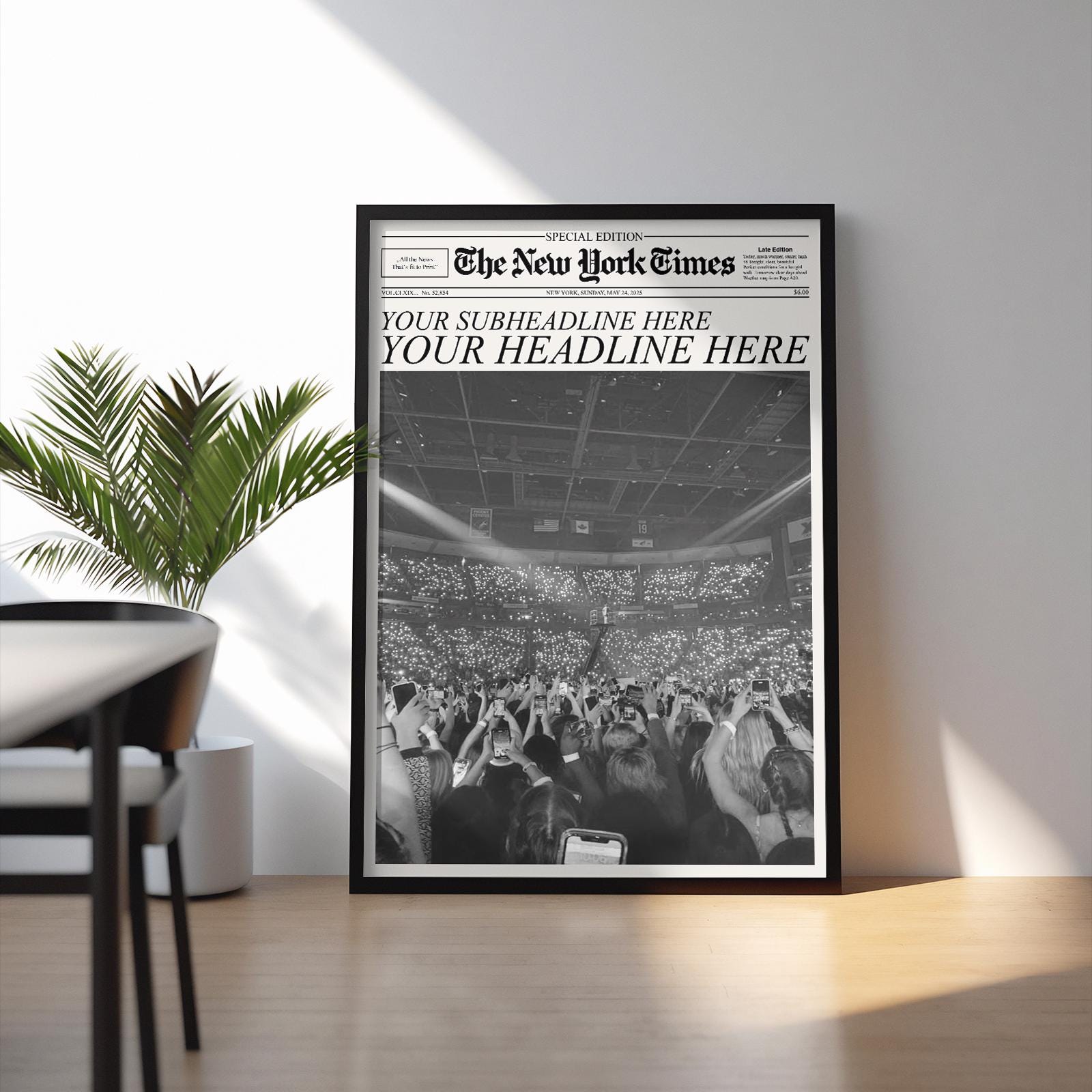 Personalized Newspaper Print | Custom News Poster | Digital Download ...