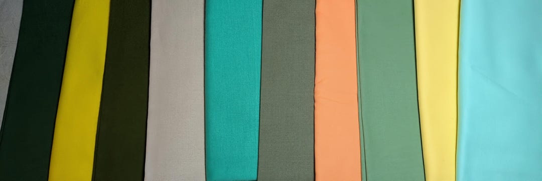 50% OFF! 4 Yard Bundle of Mix of Kona Cotton Kaufman Fabrics, Moda ...