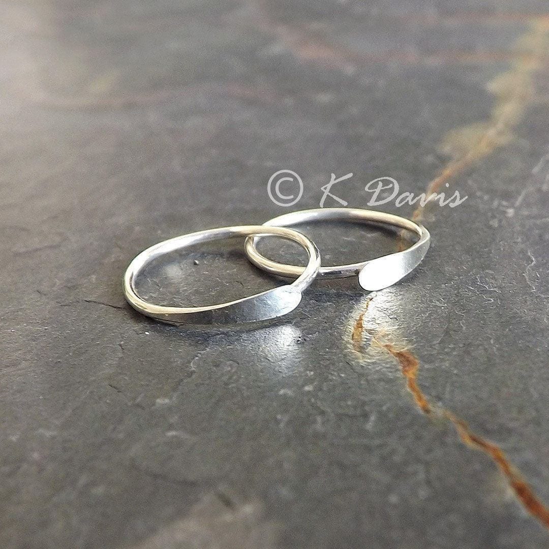 Silver Hoop Earrings Sleeper Earring Simple Sleeper Hoops - Etsy