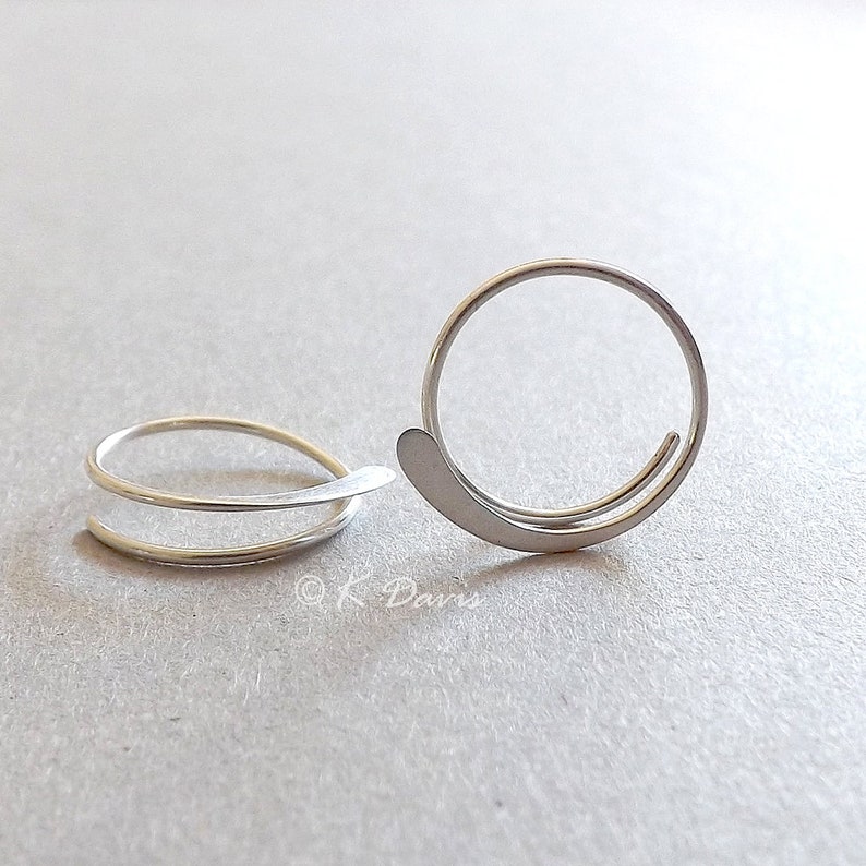 Hoop Earrings Sterling Silver Open Hoops Hammered Silver Hoop - Etsy