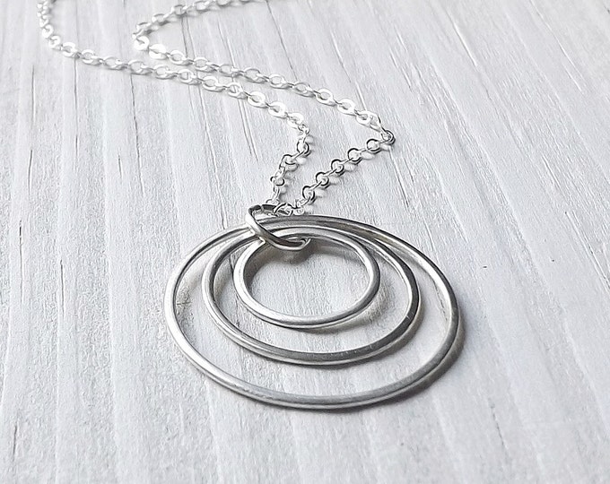 Sleek and Simple Everyday Necklace Perfect Alone or Layered, Hammered ...