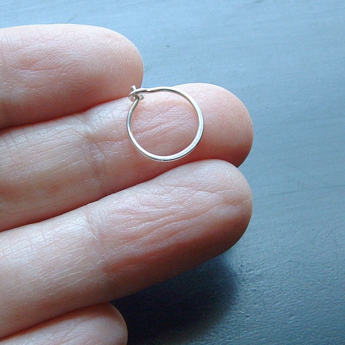 Small Sterling Silver Hoop Earrings Handmade, Minimalist Jewelry Gift ...